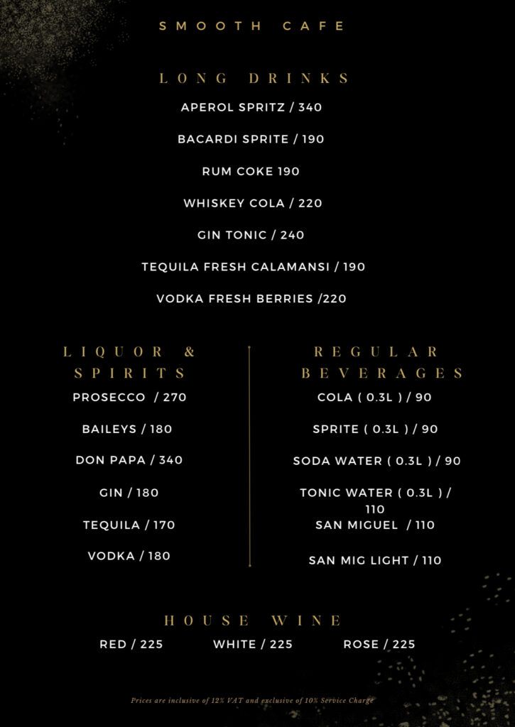 Menu – Smooth Cafe