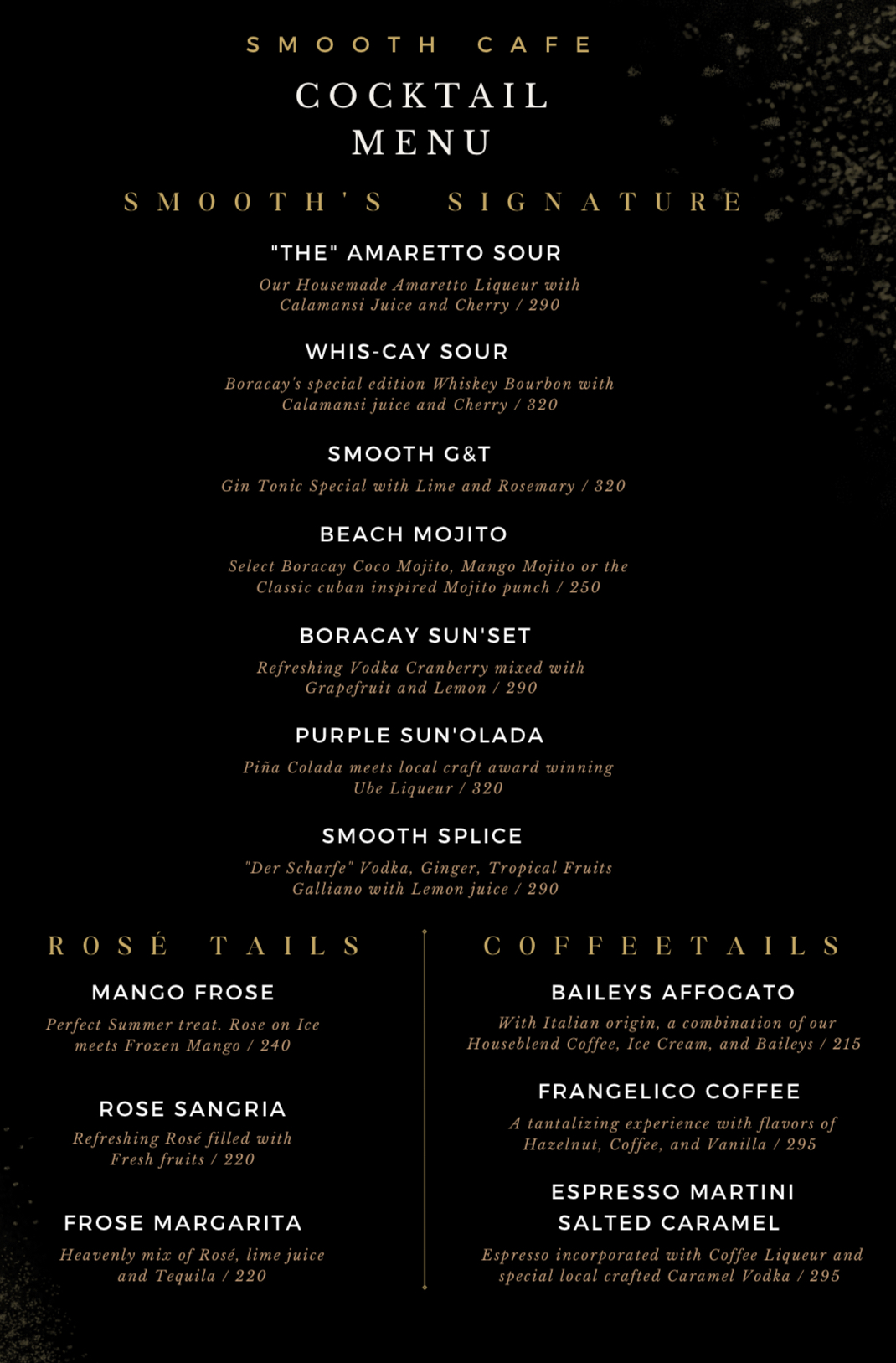 Menu – Smooth Cafe