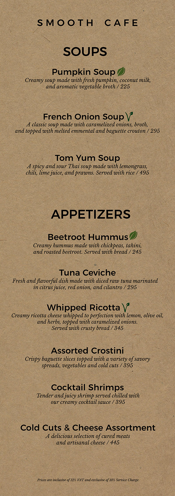 Menu – Smooth Cafe
